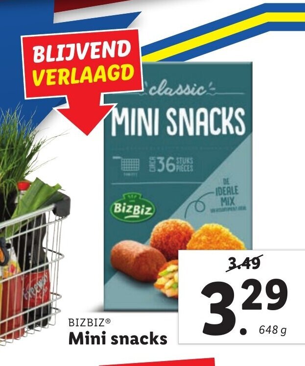 BIZBIZⓇ Mini snacks 648 g aanbieding bij Lidl