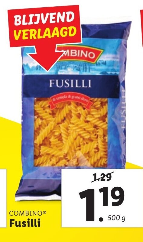 COMBINOⓇ Fusilli 500 g aanbieding bij Lidl