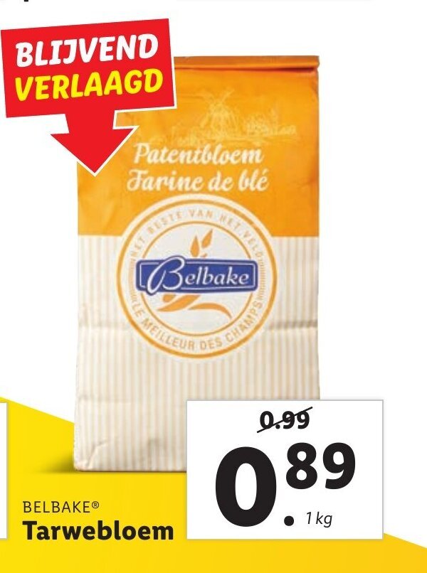 BELBAKEⓇ Tarwebloem 1 kg aanbieding bij Lidl