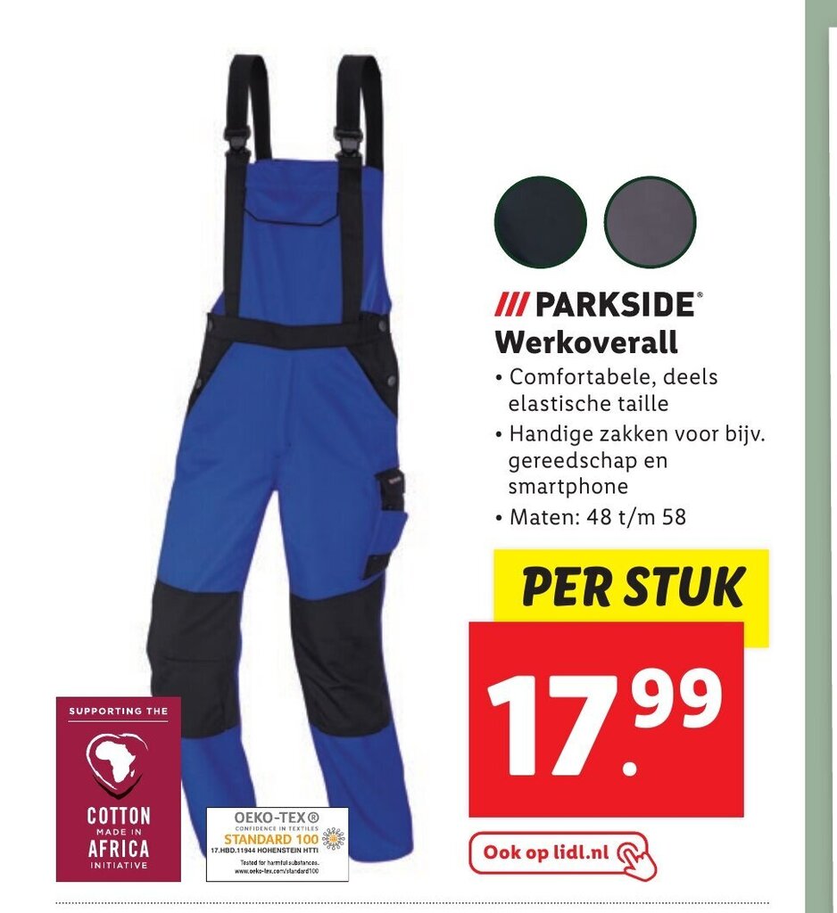 PARKSIDEⓇ Werkoverall aanbieding bij Lidl