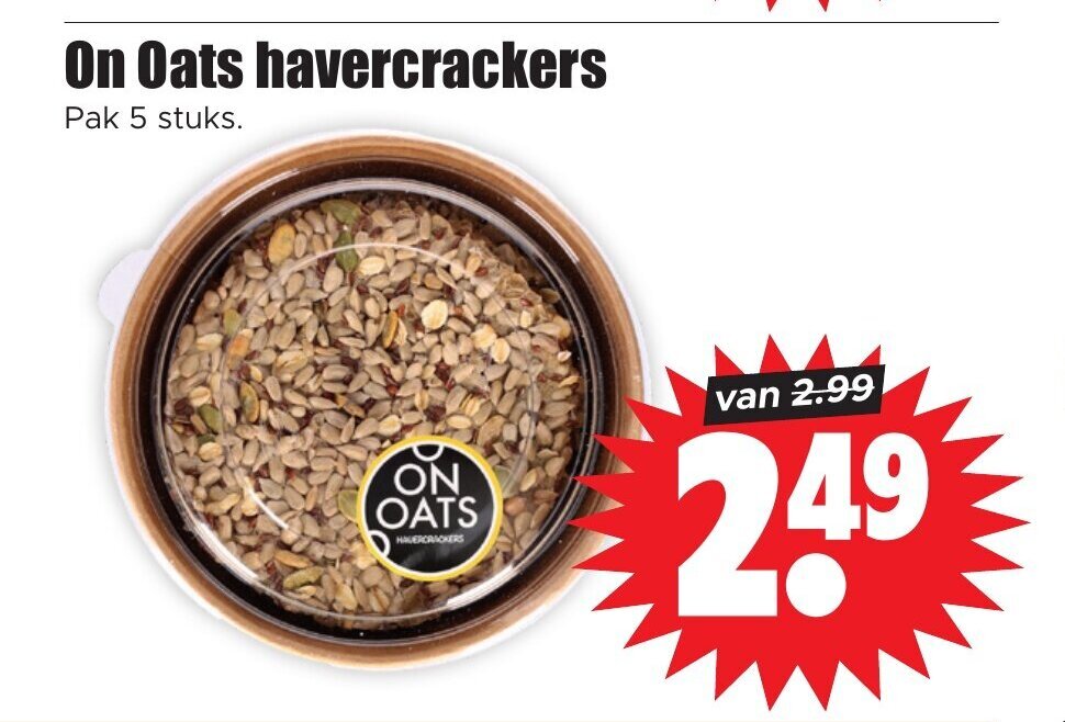 On Oats havercrackers aanbieding bij Dirk