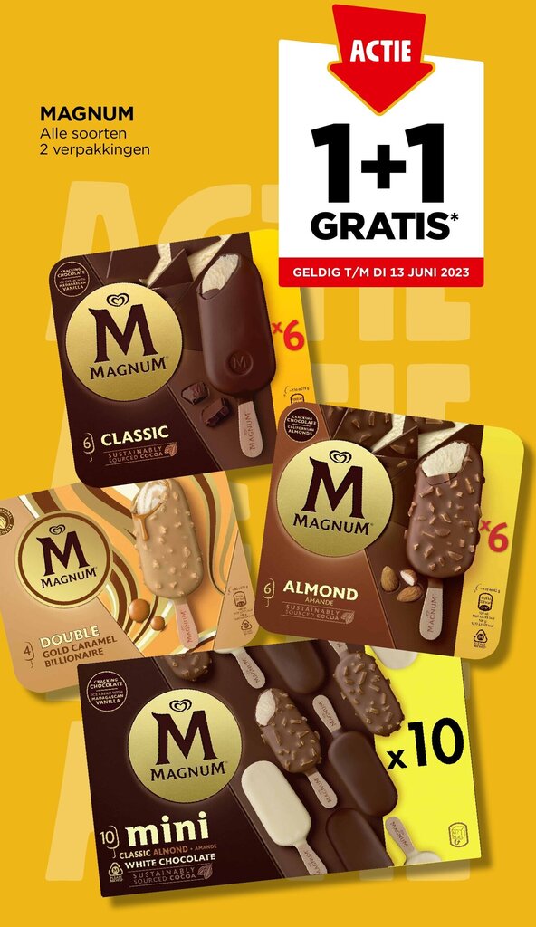 MAGNUM Alle soorten 2 verpakkingen aanbieding bij Jumbo