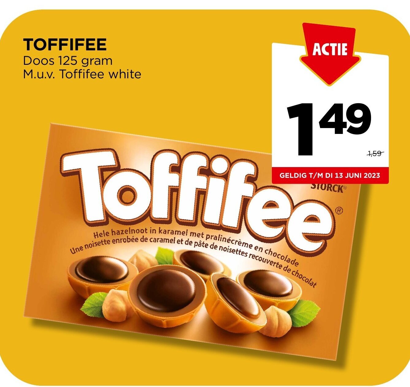 TOFFIFEE Doos 125 gram M.u.v. Toffifee white aanbieding bij Jumbo