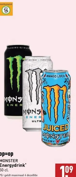 Op=op monster energydrink' aanbieding bij ALDI