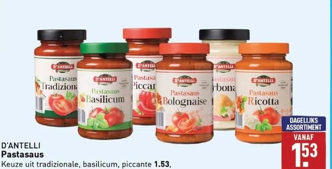 Pastasaus aanbieding bij ALDI