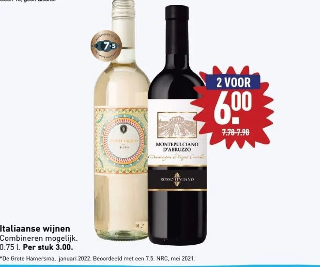 Italiaanse wijnen aanbieding bij ALDI
