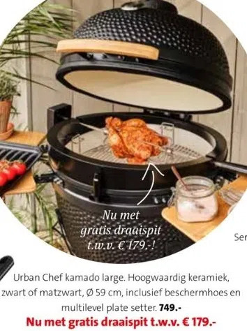 Urban chef kamado large. aanbieding bij Intratuin