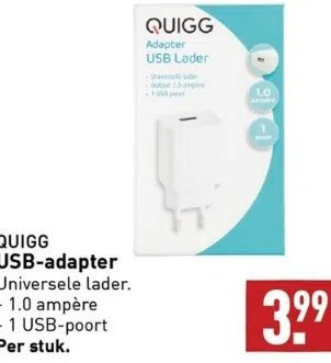 Quigg usb-adapter aanbieding bij ALDI