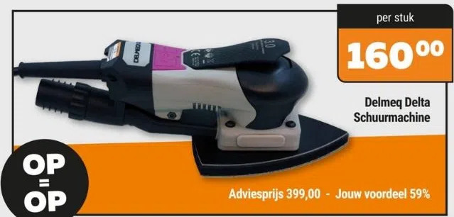 Delmeq delta schuurmachine aanbieding bij De voordeelmarkt