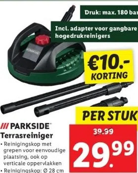 Iii parkside terrasreiniger aanbieding bij Lidl