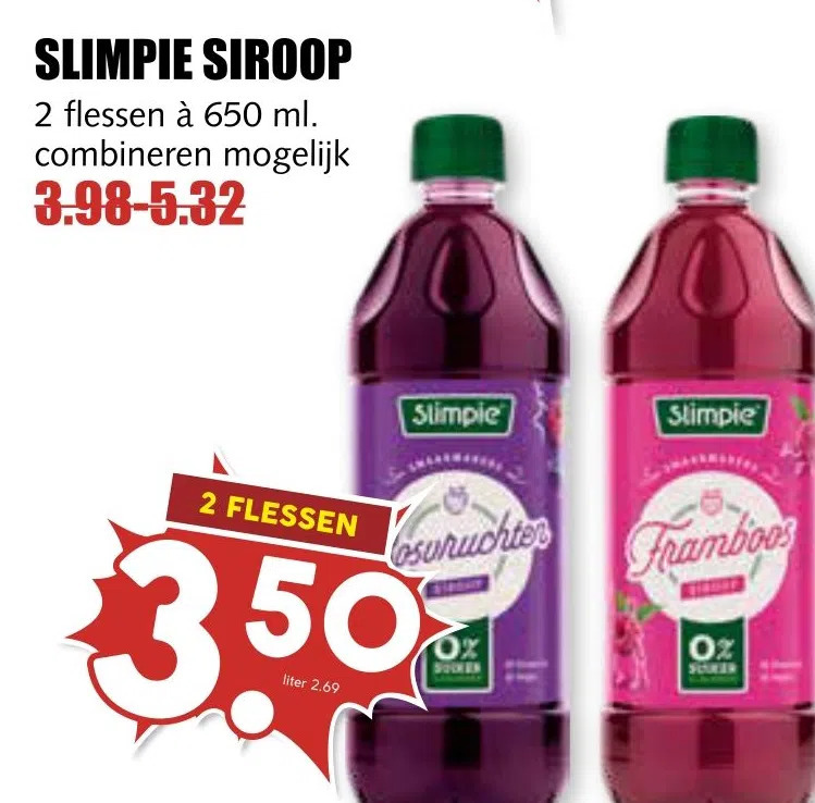 Slimpie siroop aanbieding bij MCD Supermarkt