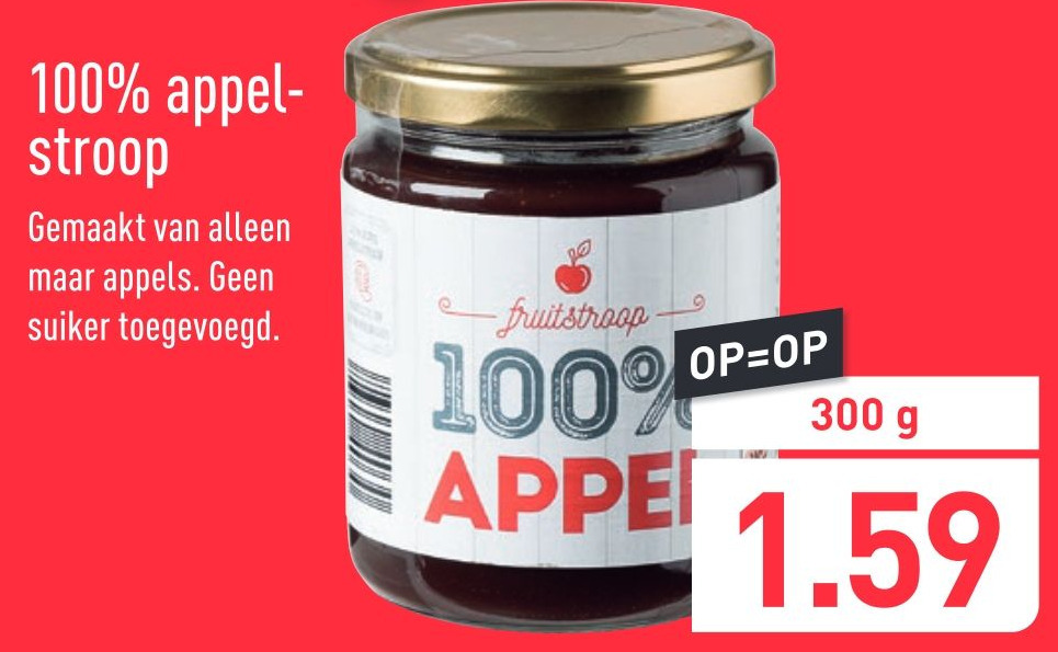 100% appelstroop 300g aanbieding bij ALDI