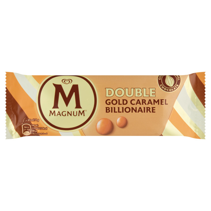 Magnum double gold caramel billionaire 71g Gratis bezorging aanbieding ...