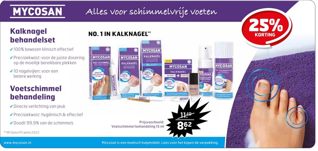 MYCOSAN Voetschimmel behandeling 15 ml aanbieding bij Trekpleister