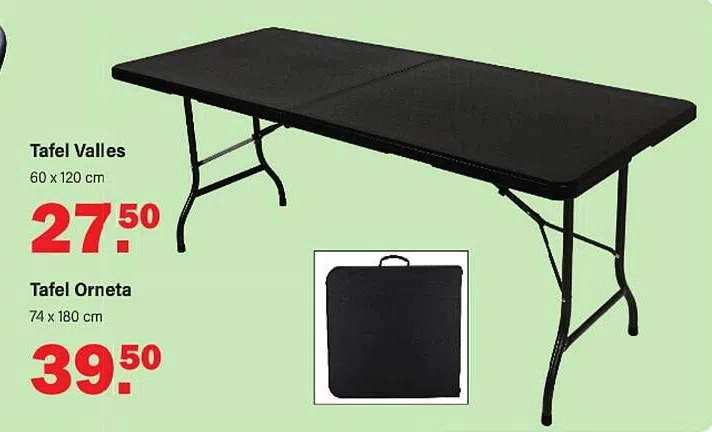 Tafel valles aanbieding bij Van Cranenbroek
