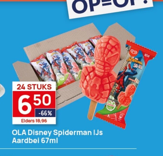 OLA Disney Spiderman IJs aanbieding bij Dagwinkel