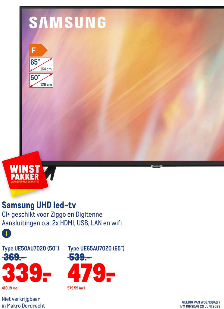 Samsung uhd led-tv aanbieding bij Makro