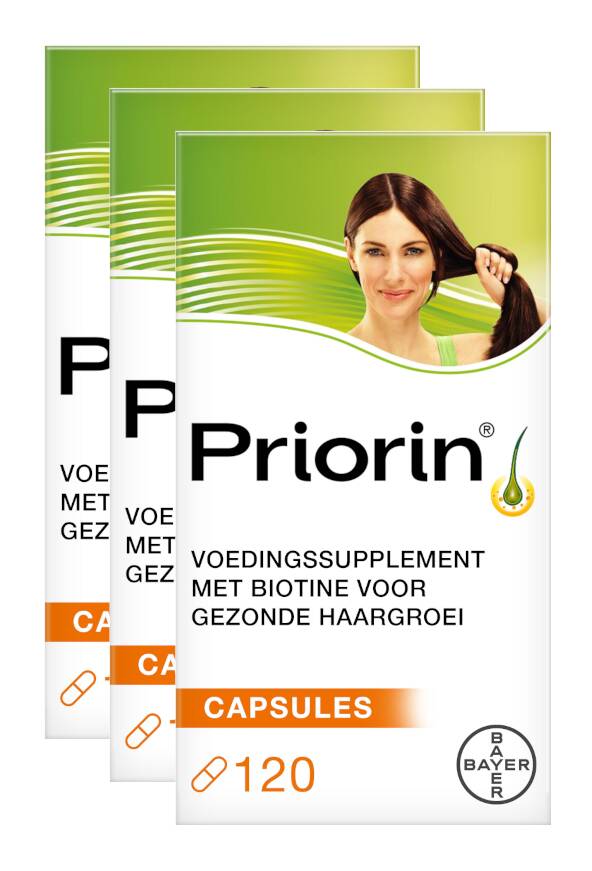 Priorin haar capsules 3-pack 3x120cp aanbieding bij De Online Drogist