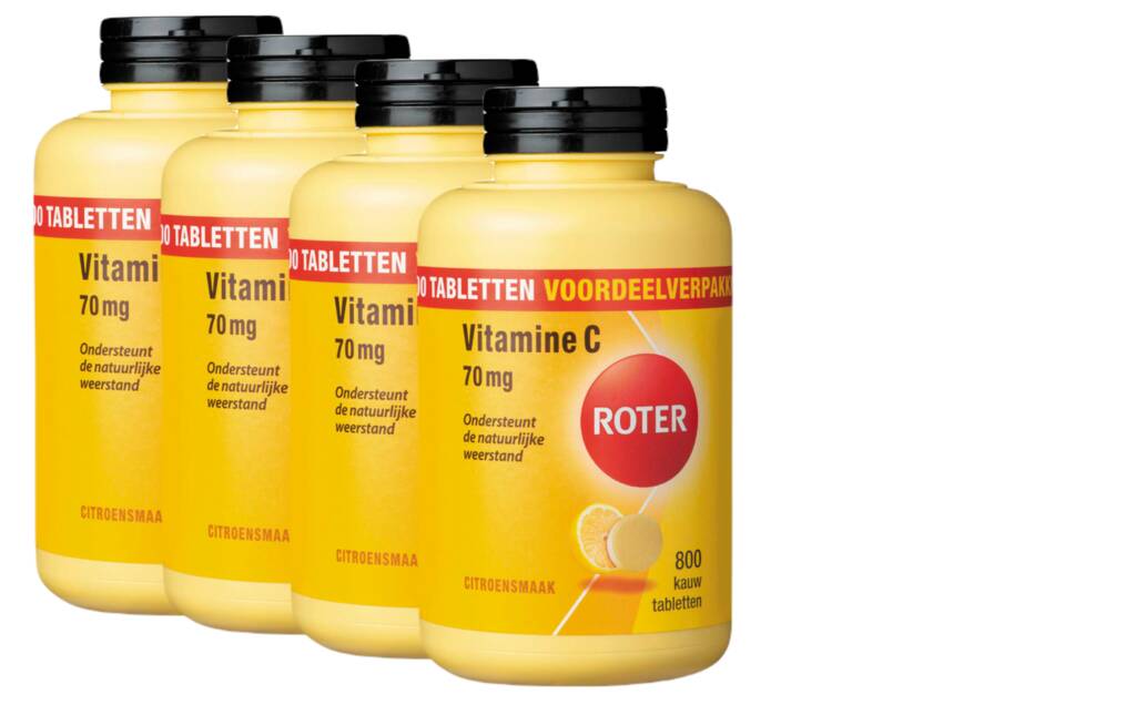 Roter vitamine c 70mg kauwtabletten voordeelverpakking 4x800st ...