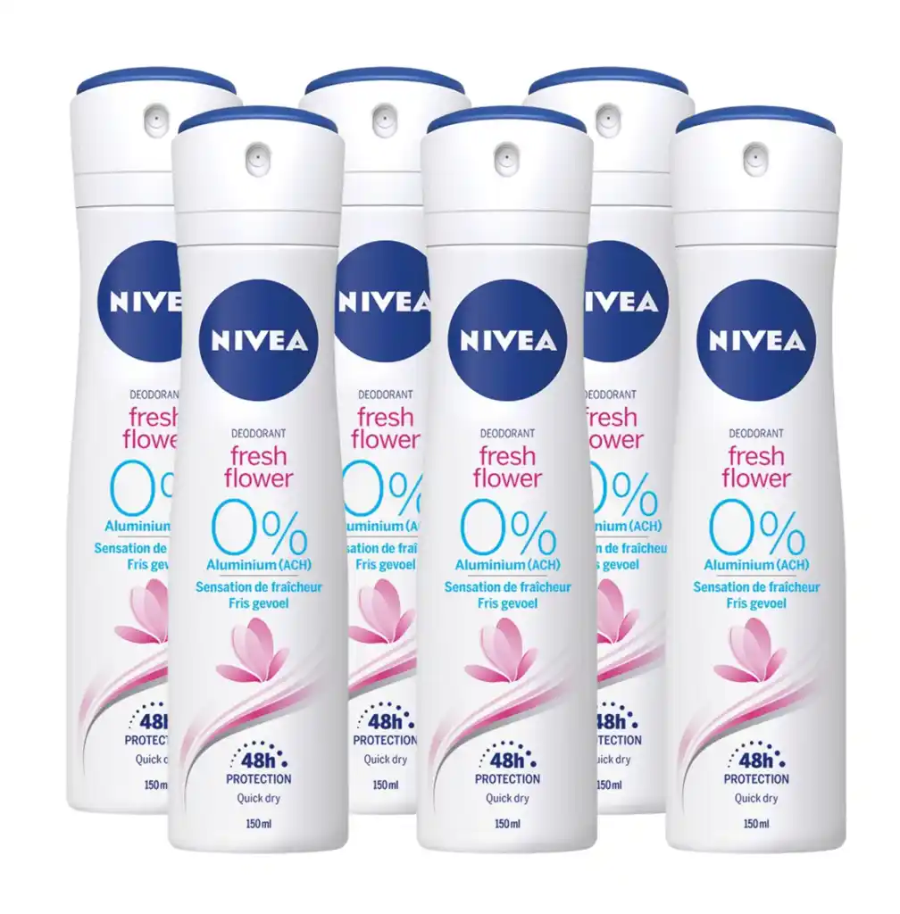 Nivea fresh flower deodorant spray voordeelverpakking 6x150ml ...