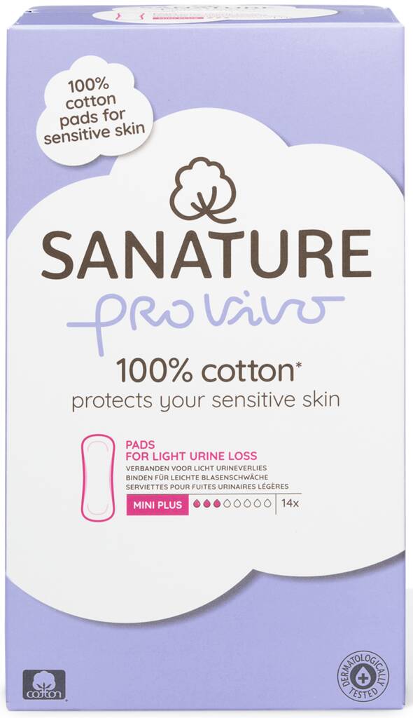 Sanature pro vivo 100% katoen verbanden voor urineverlies mini plus 14st aanbieding bij De ...