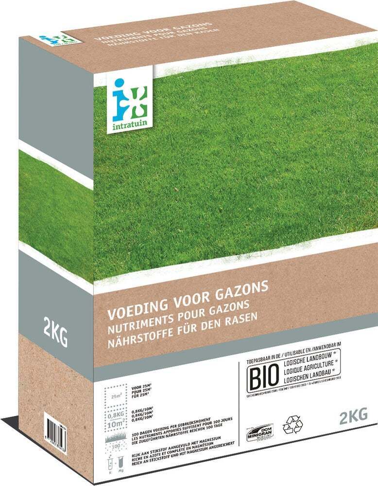 Intratuin voeding voor gazons bio 2 kg aanbieding bij Intratuin Intratuin voeding voor gazons bio 2 kg aanbieding bij Intratuin