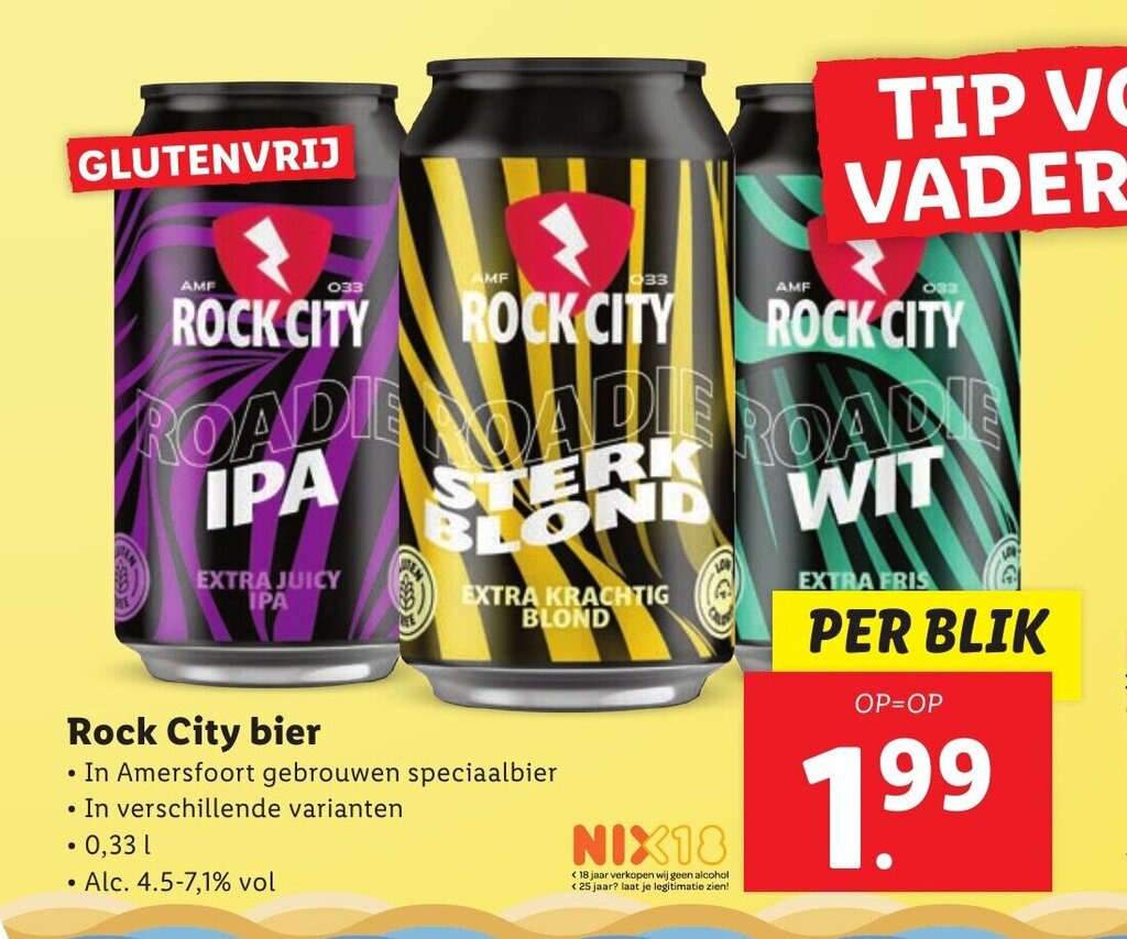Rock City bier aanbieding bij Lidl
