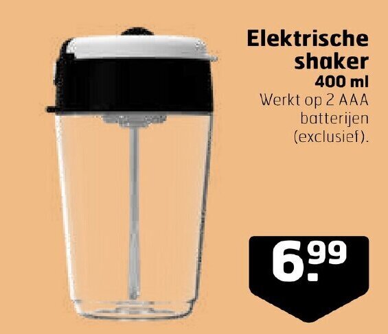 Elektrische shaker aanbieding bij Trekpleister