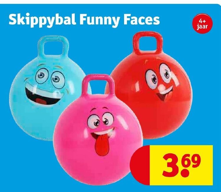 Skippybal Funny Faces aanbieding bij Kruidvat