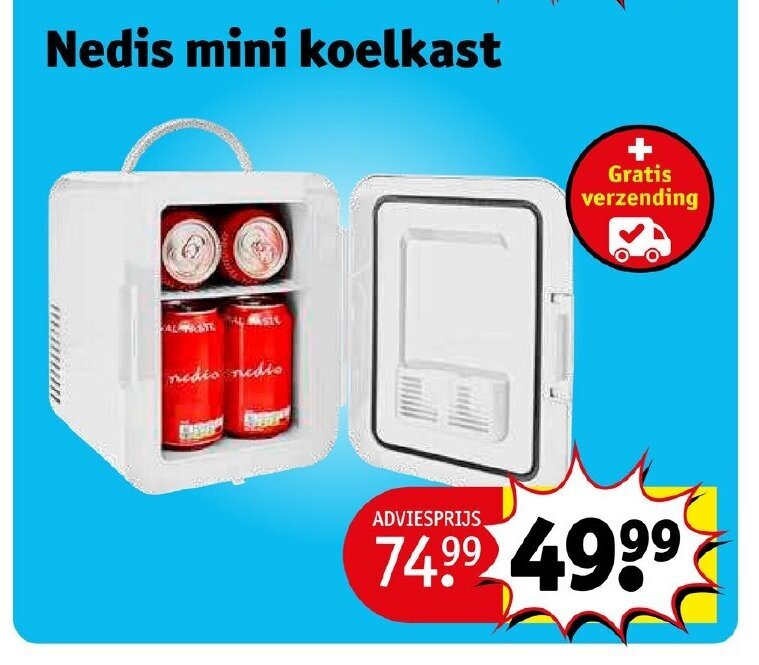 Nedis mini koelkast aanbieding bij Kruidvat