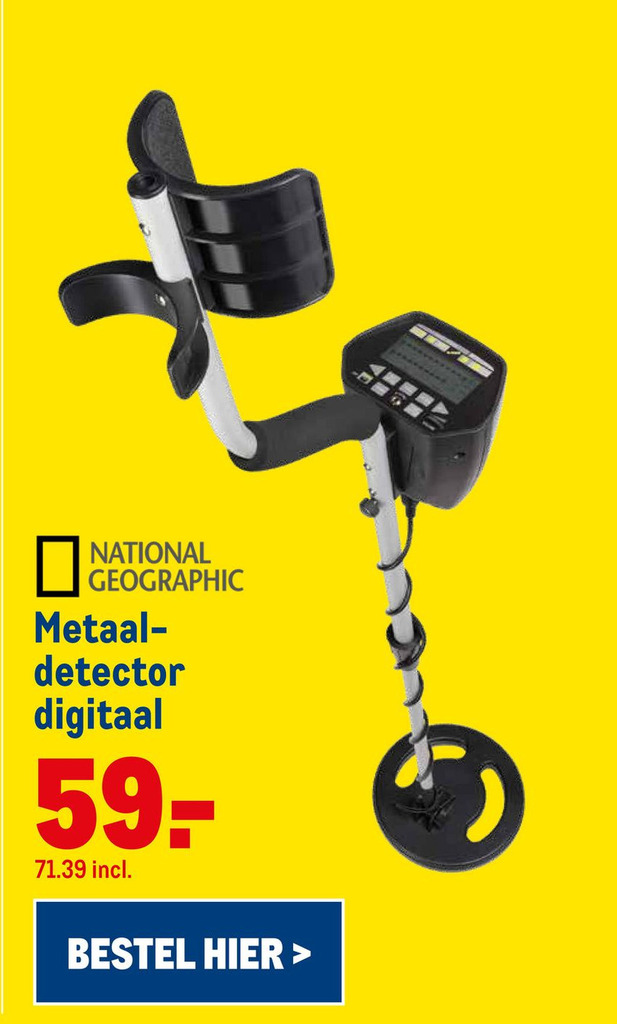 Metaal- detector digitaal aanbieding bij Makro