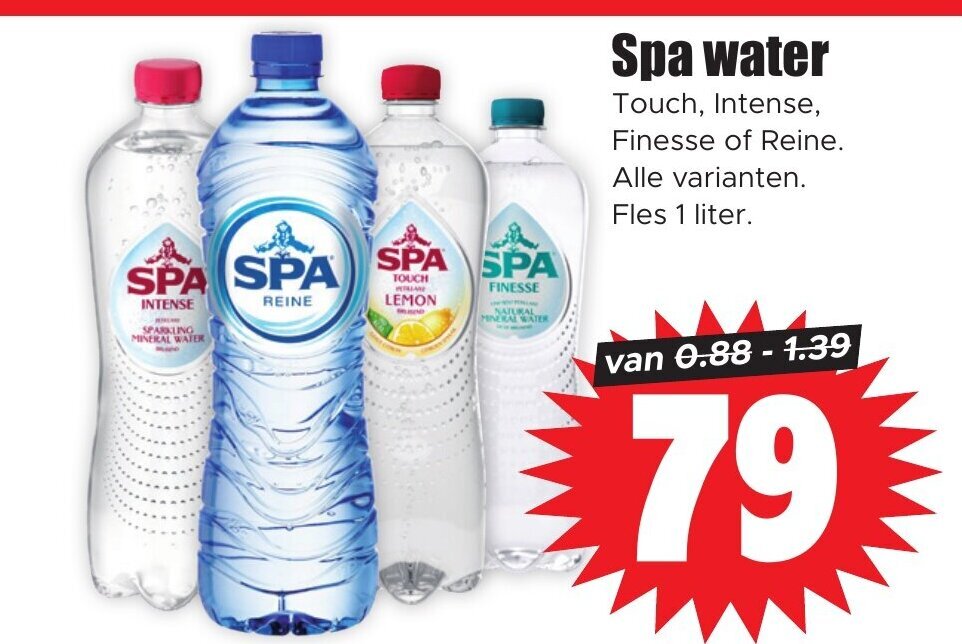 Spa water Fles 1 liter aanbieding bij Dirk