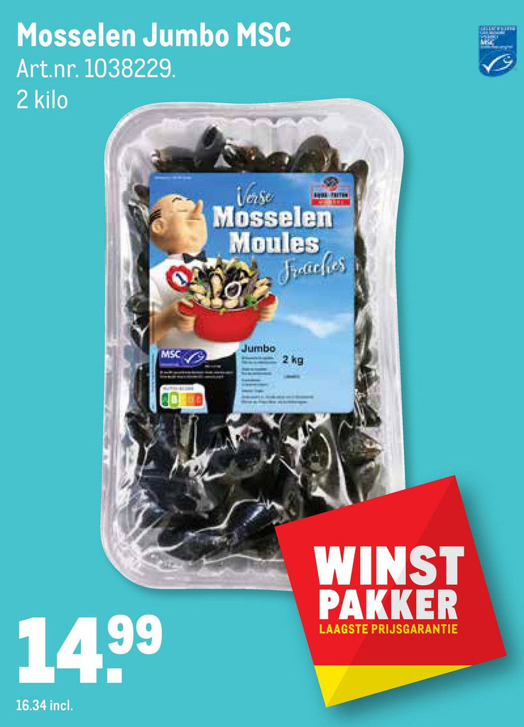 Mosselen Jumbo MSC aanbieding bij Makro