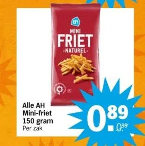 Alle ah mini-friet aanbieding bij Albert Heijn