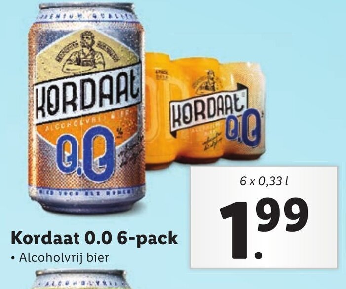 Kordaat 0.0 6-pack aanbieding bij Lidl