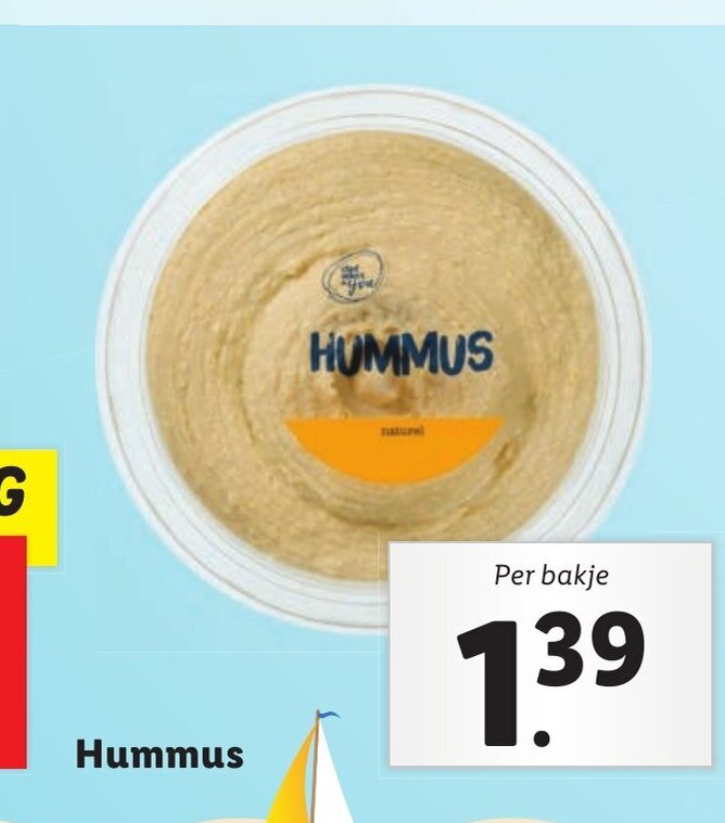 Hummus Per bakje aanbieding bij Lidl