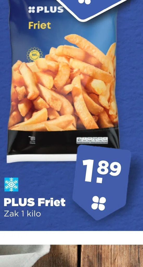 Plus friet aanbieding bij PLUS