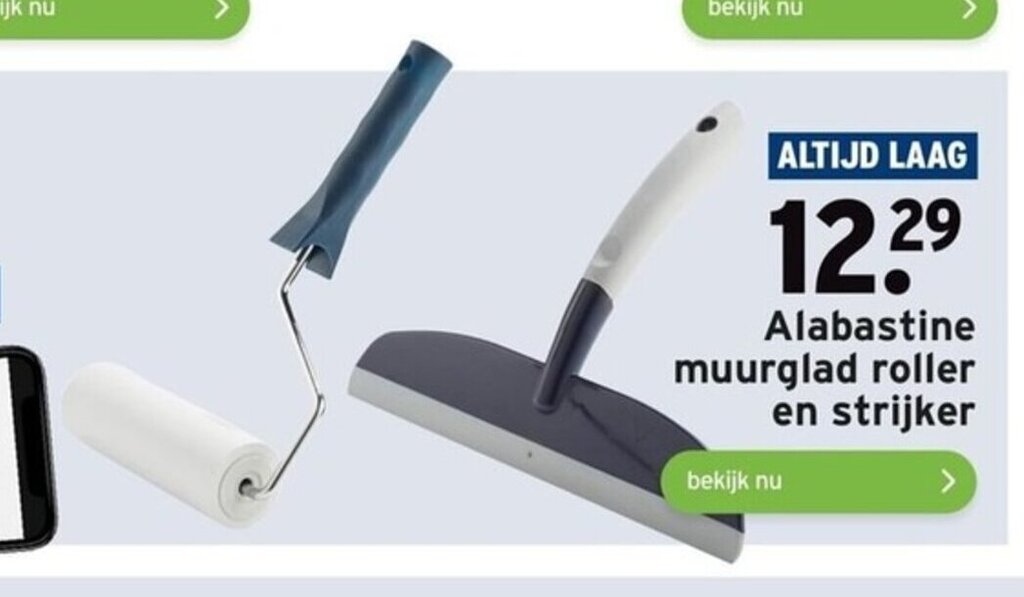 Alabastine muurglad roller en strijker aanbieding bij GAMMA