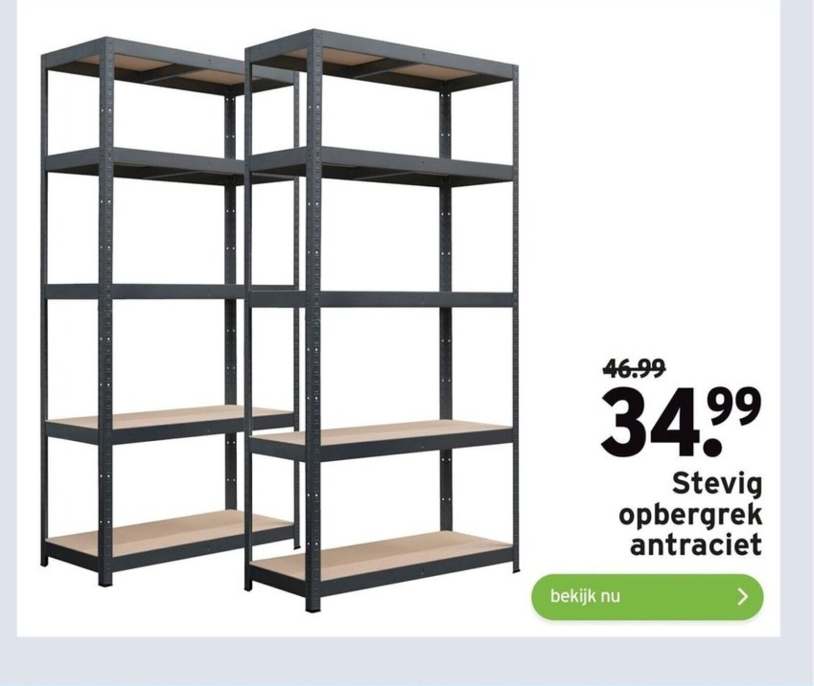 Stevig opbergrek antraciet aanbieding bij GAMMA