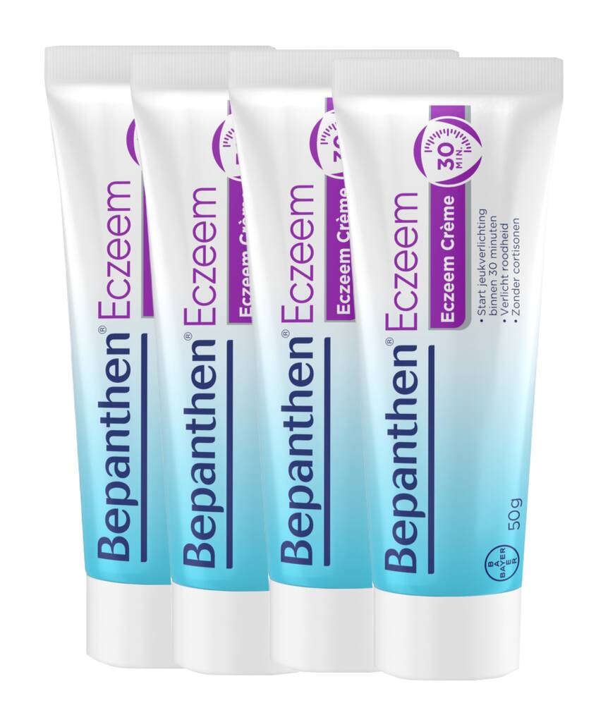 Bepanthen eczeem crème 4x50gr aanbieding bij De Online Drogist
