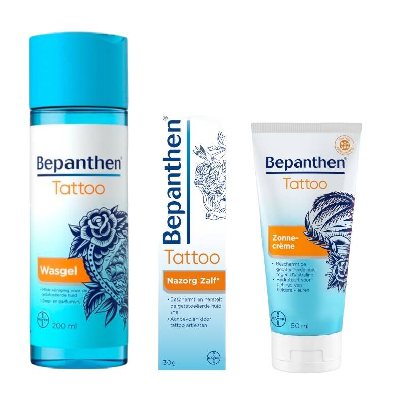 Bepanthen tattoo complete tattooverzorging - wasgel, nazorg zalf en ...