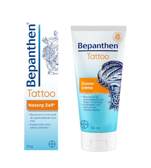 Bepanthen tattoo zomerpakket - nazorg zalf en zonnecrème 2 stuks ...