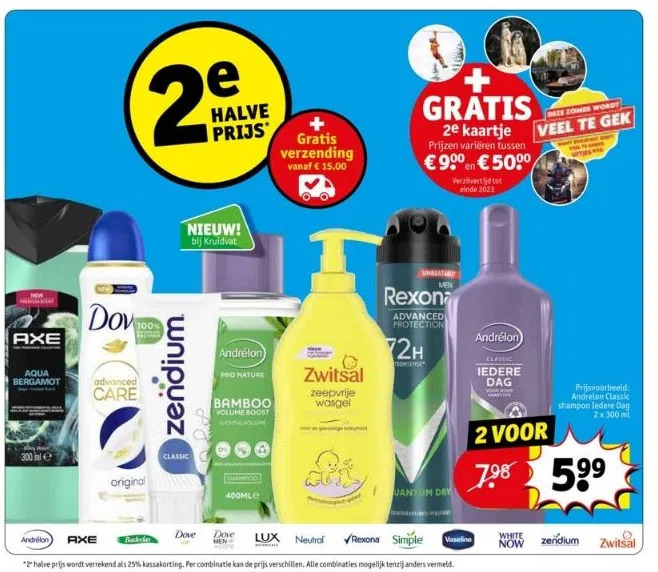 2e halve prijs aanbieding bij Kruidvat