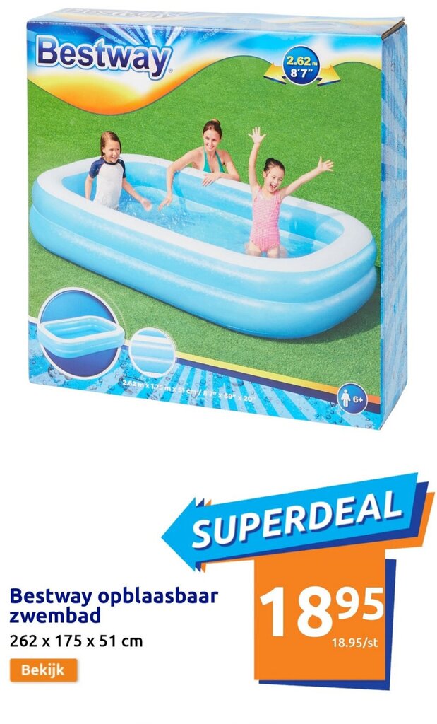 Bestway opblaasbaar zwembad aanbieding bij Action