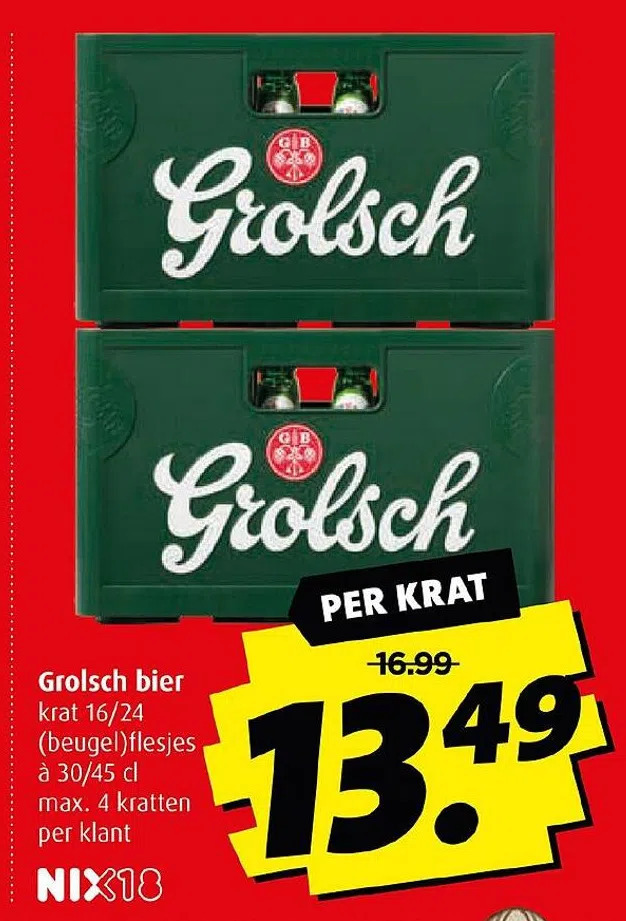 Grolsch bier aanbieding bij Boni