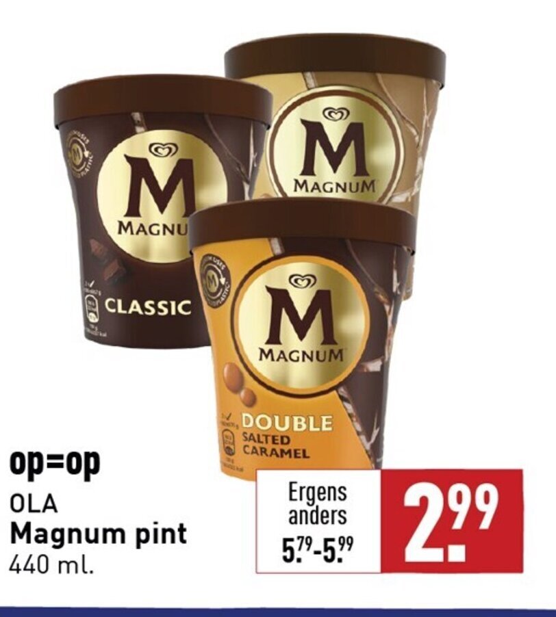 OLA Magnum pint 440 ml. aanbieding bij ALDI