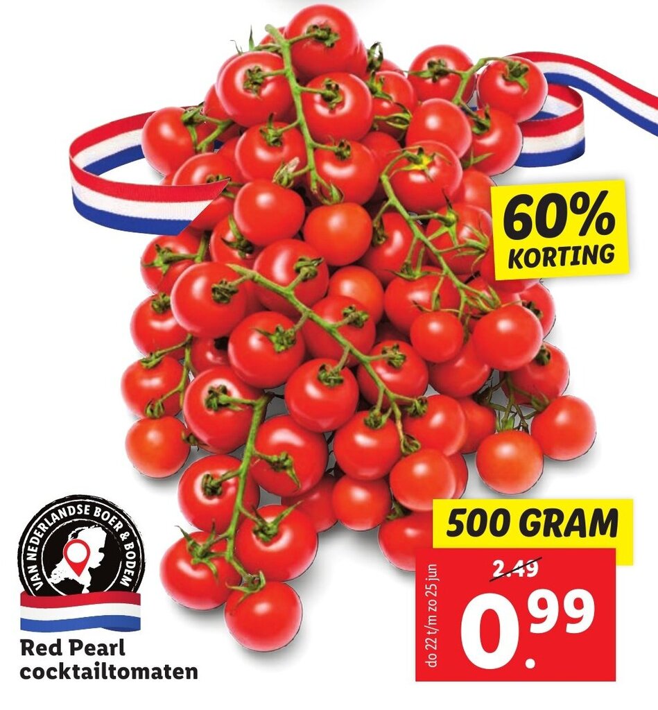 Red Pearl cocktailtomaten 500g aanbieding bij Lidl