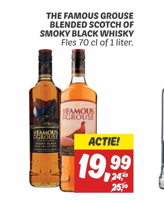 THE FAMOUS GROUSE BLENDED SCOTCH OF SMOKY BLACK WHISKY Fles 70 cl of 1 ...