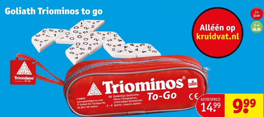 Goliath Triominos to go aanbieding bij Kruidvat