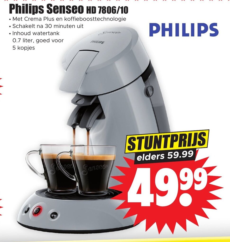 Philips Senseo HD 7806/10 aanbieding bij Dirk